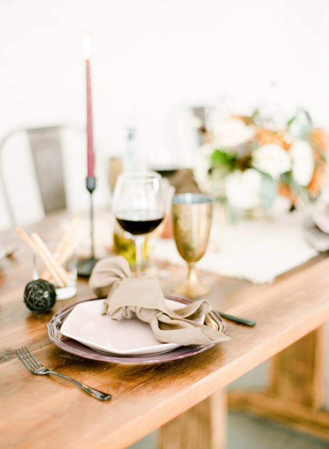 Cozy + Intimate Winter Dinner Party Wedding Ideas